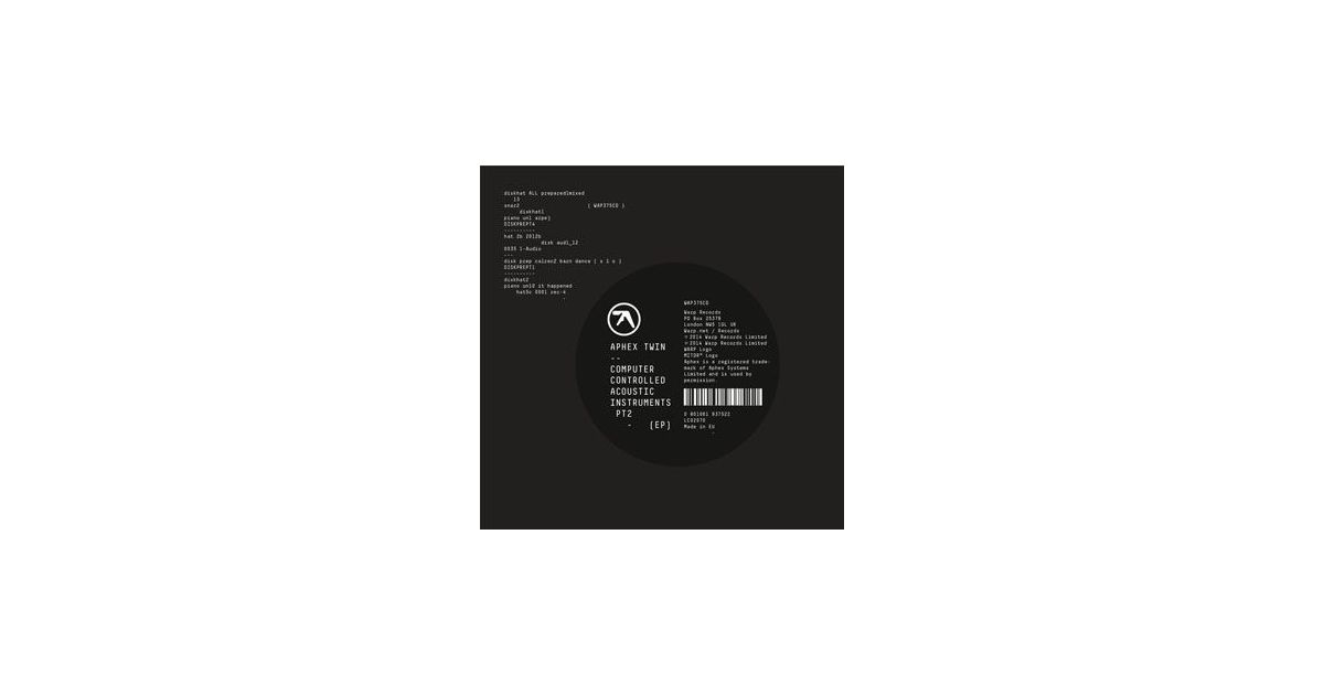 Aphex Twin - Computer Controlled Acoustic Instruments Pt2 - CD - Neon ...